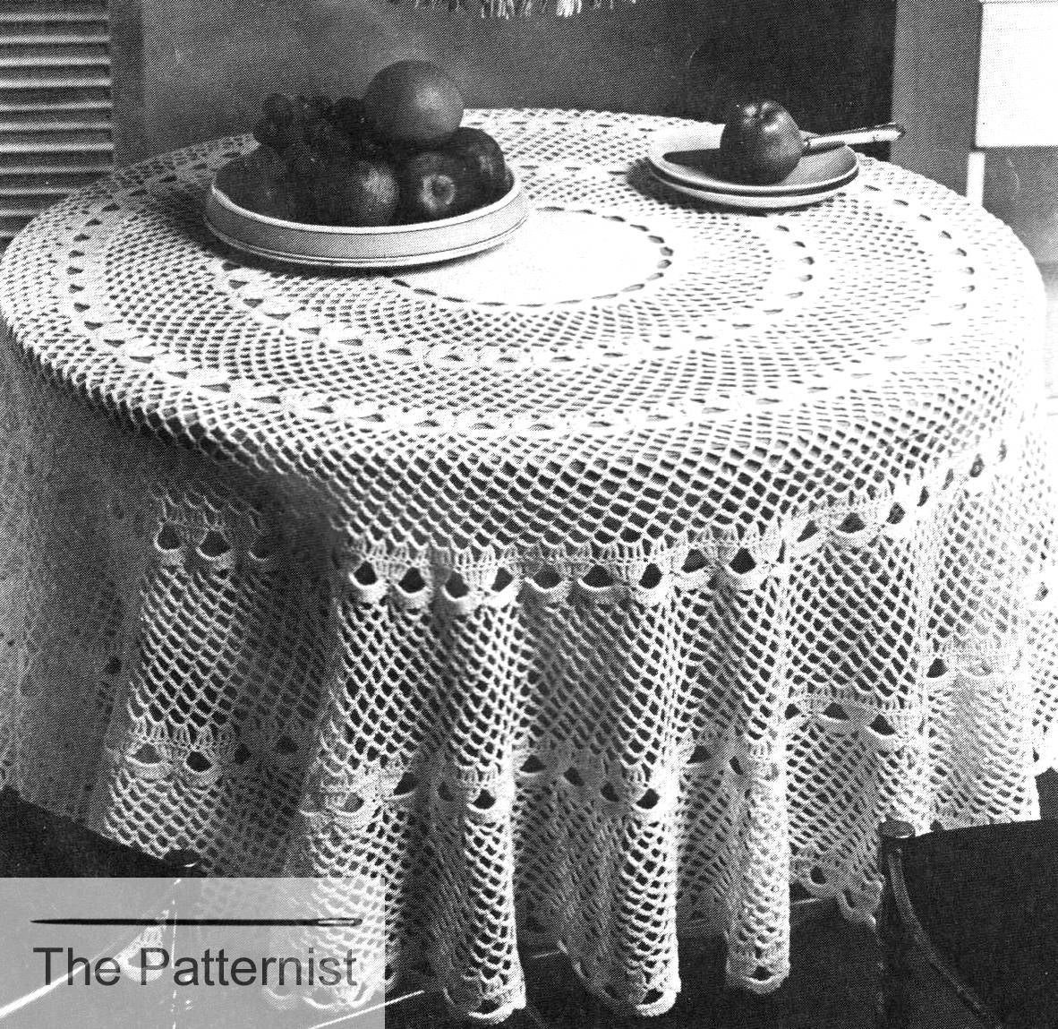 Round Tablecloth Crochet Pattern Vintage Pattern for | Etsy