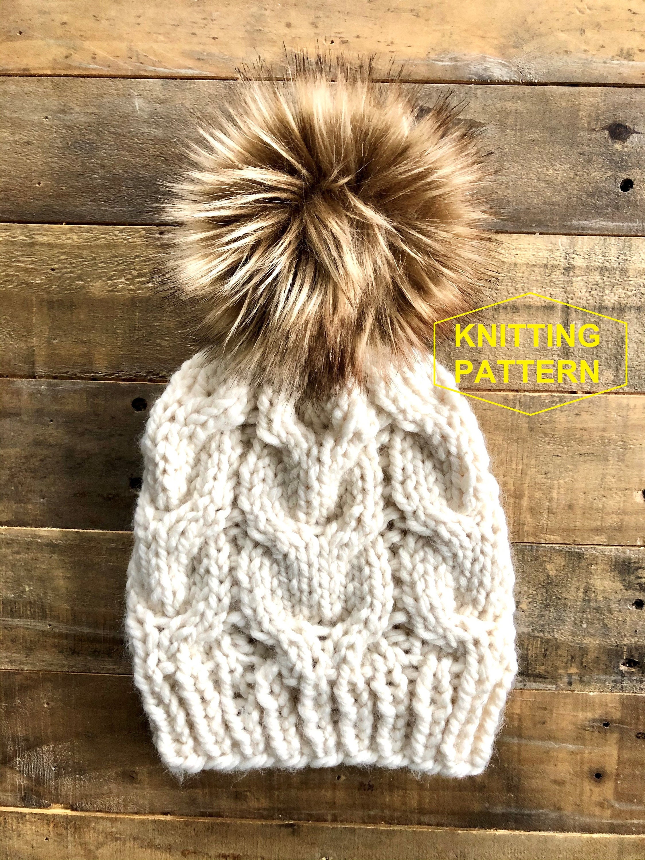 Digital Knit Pattern Hat Knit Pattern Super Bulky Instant - Etsy