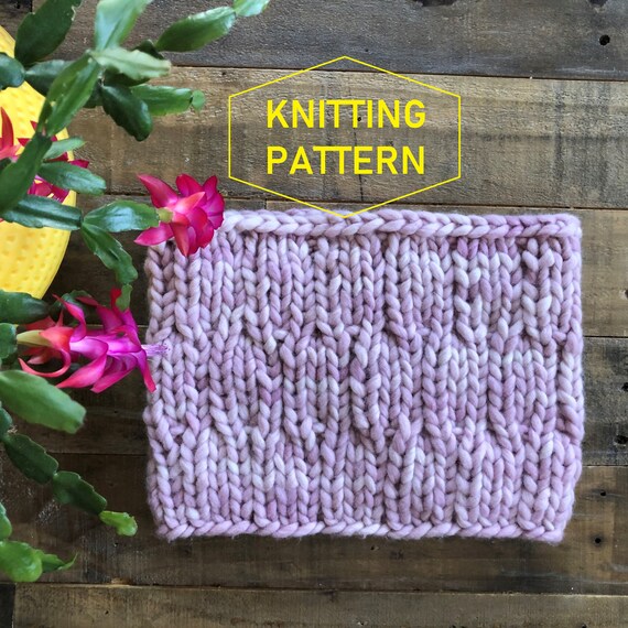 Digital knit pattern cowl knit pattern instant download | Etsy