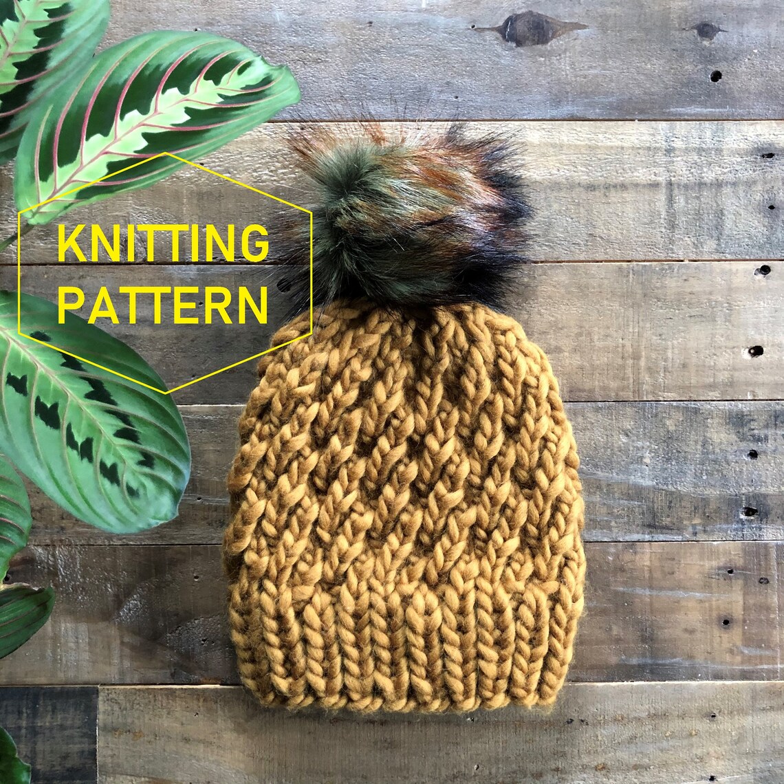 Digital Knit Pattern Hat Knit Pattern Super Bulky Chunky - Etsy