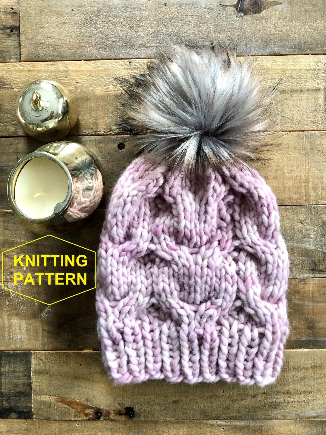 Digital Knit Pattern, Hat Knit Pattern, Super Bulky, Instant PDF ...