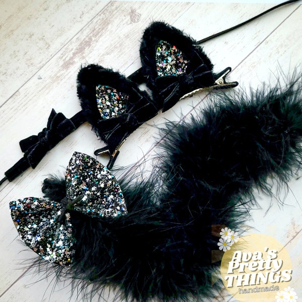 Cat Ears and Tail Set - Etsy