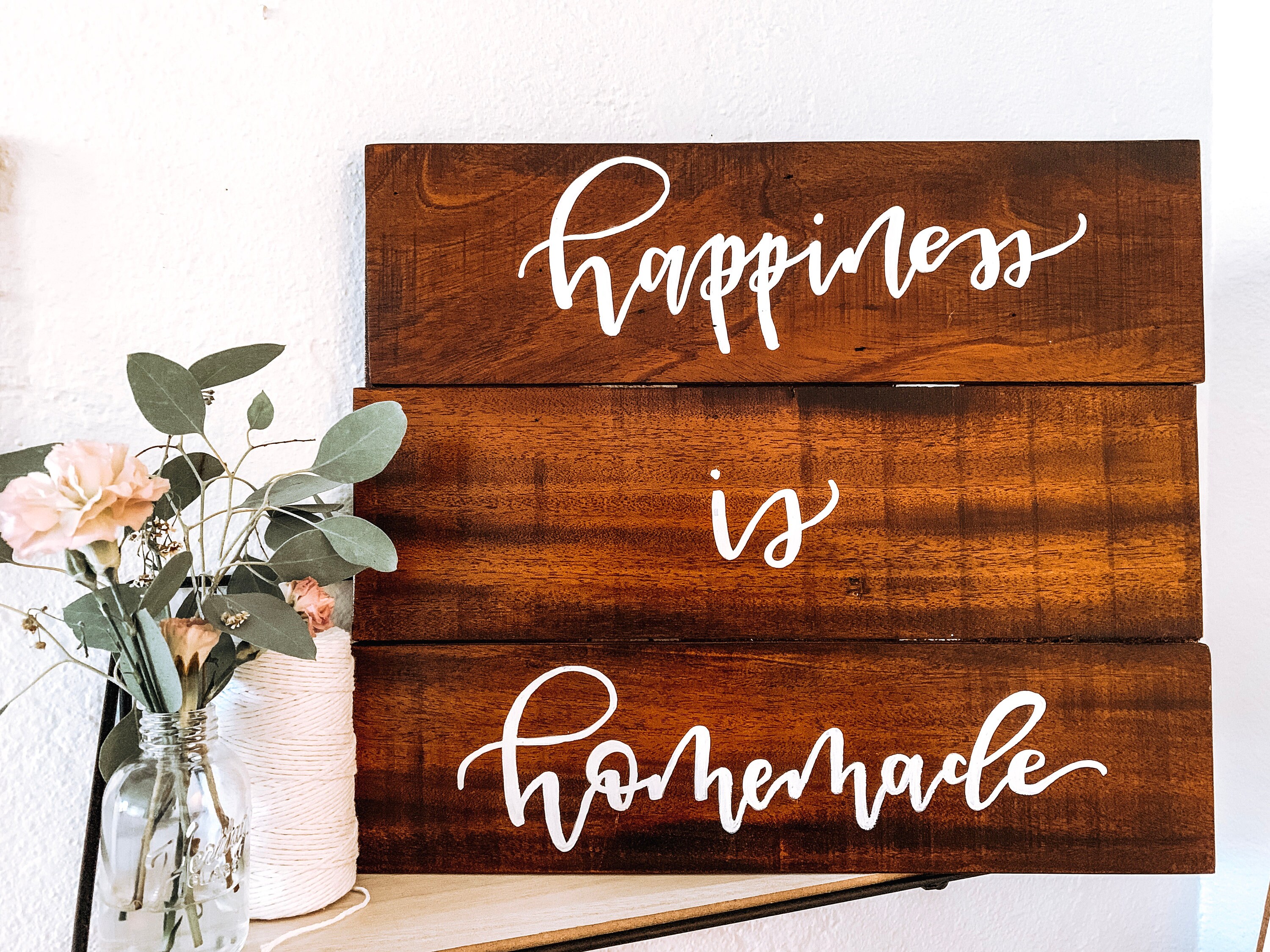 Happiness is Homemade Wood Sign | Etsy