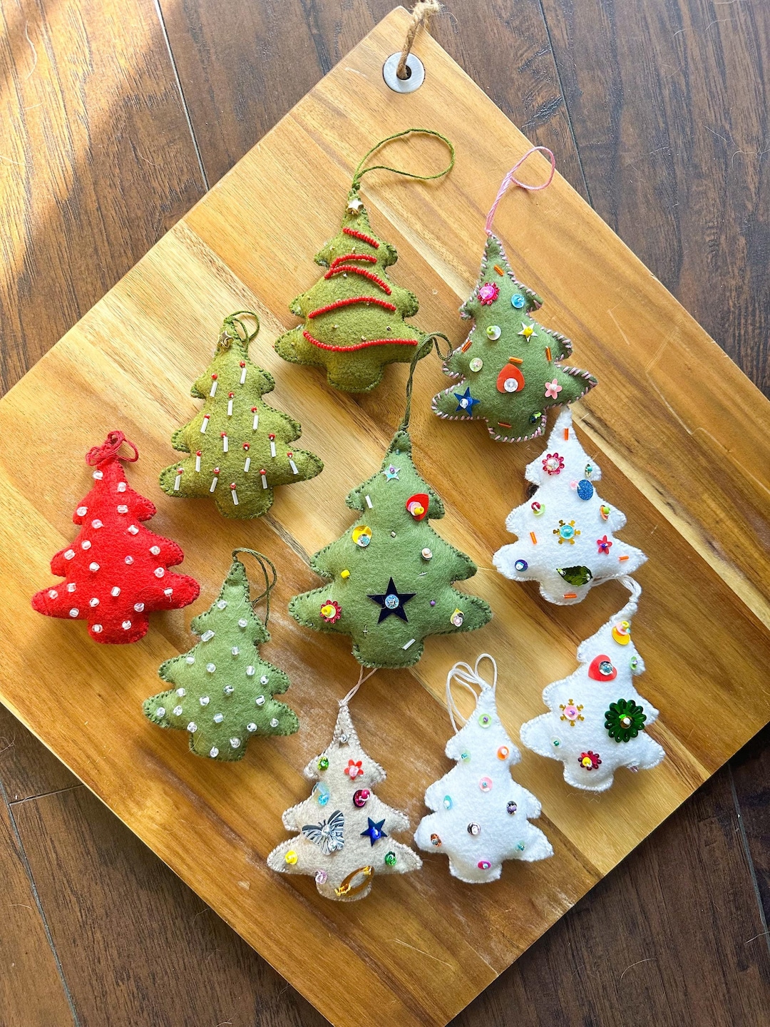 Tree Felt Ornaments - Etsy