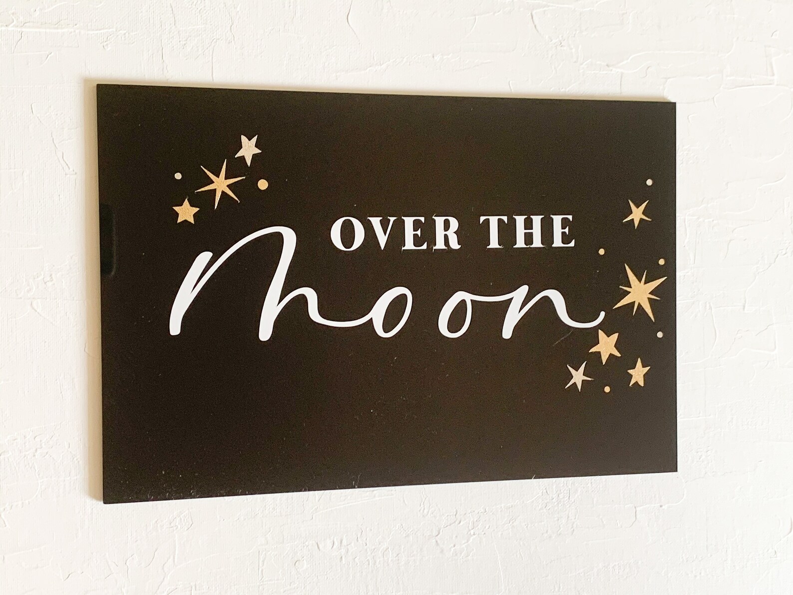 Over the Moon Black Acrylic Sign - Etsy