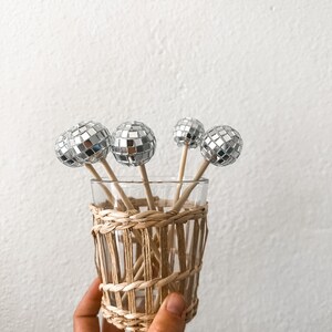 6-pack Disco Ball Drink Stirrers - Etsy