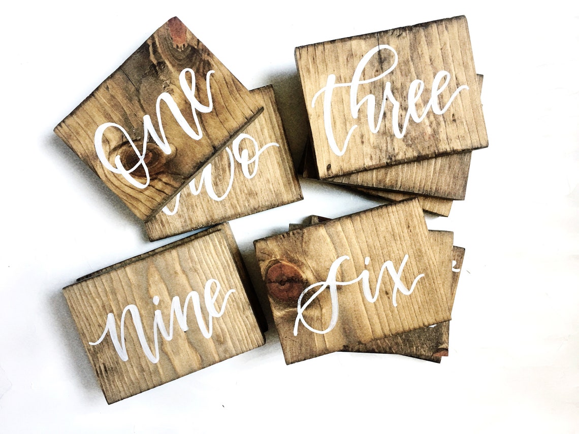 Wood Table Numbers Tables One Through Ten - Etsy