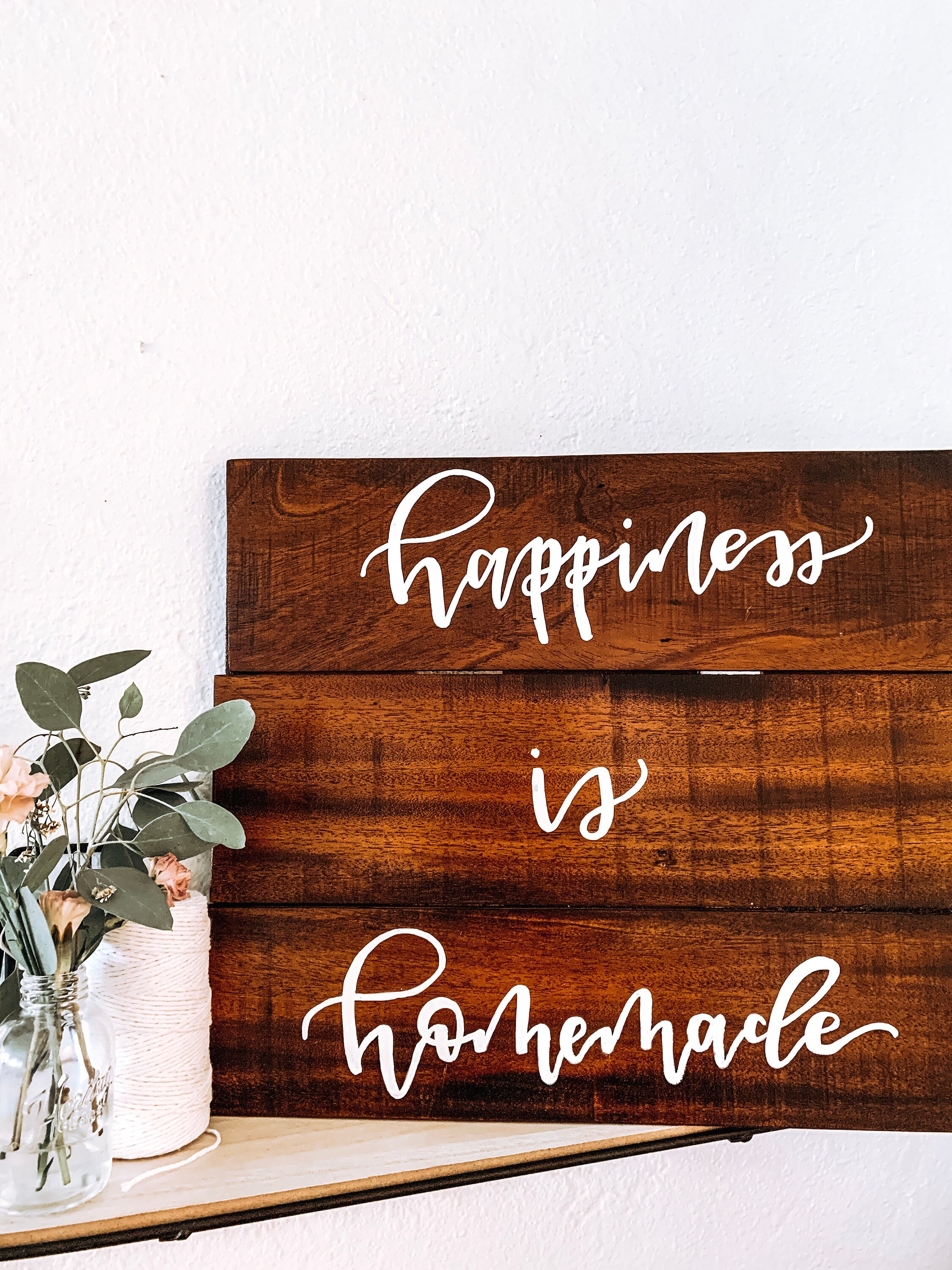 Happiness is Homemade Wood Sign | Etsy