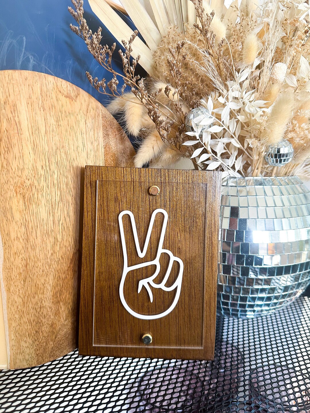 Peace Sign Wood and Acrylic Sign - Etsy