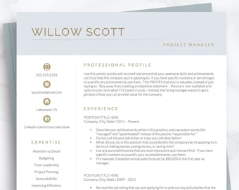 Teacher Resume Template for Word and Pages 1 2 & 3 Page - Etsy