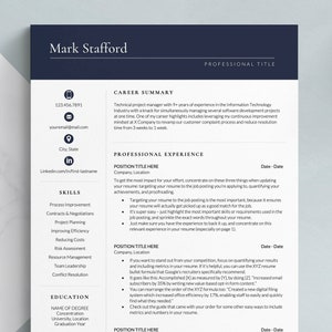 Executive Resume Template for Google Docs, Word & Pages | 1, 2, 3 Page ...