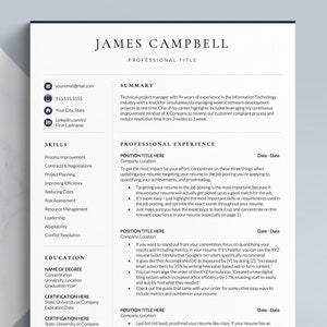 Executive Director Resume Template for Google Docs, Word & Pages ...