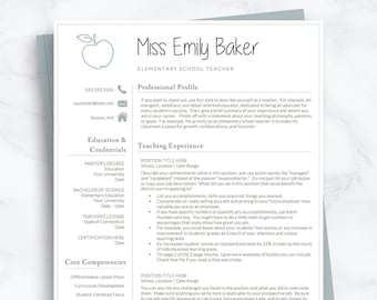 ATS Friendly Resume Template for Microsoft Word and Google Docs, Cover ...