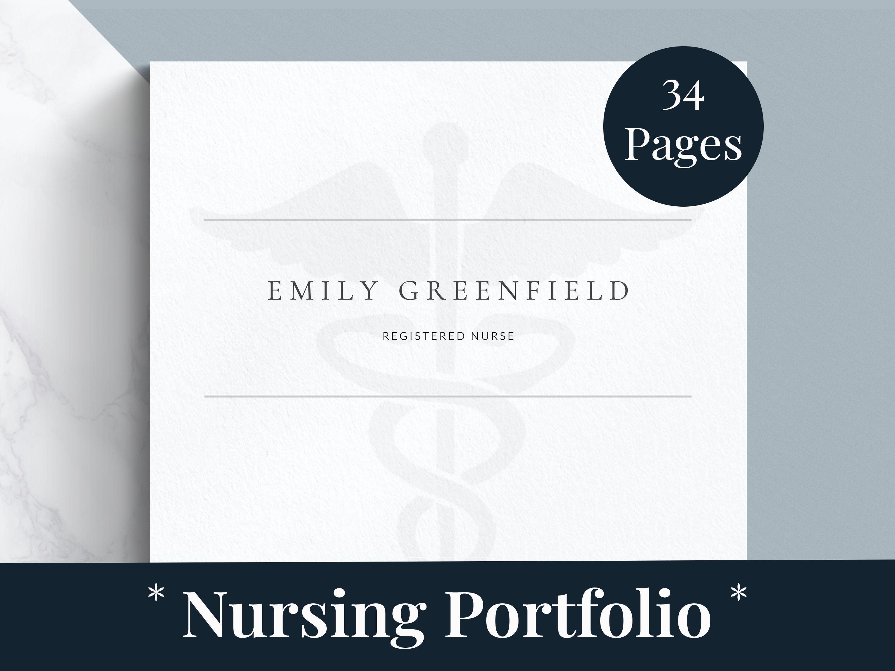 Nursing Portfolio Template for Google Docs & Word With ATS Friendly ...