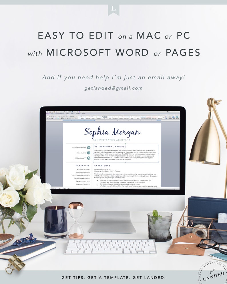 Executive Assistant Resume Template for Word and Pages 1 2 - Etsy México