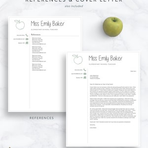 Teacher Resume Template for Word & Pages | Apple Resume, Elementary ...