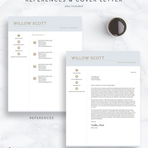 Modern Resume Template for Word & Pages: Includes 1, 2 and 3 Page ...