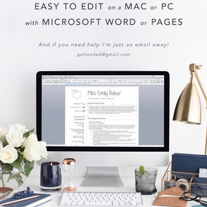 Teacher Resume Template for Word & Pages | Apple Resume, Elementary ...