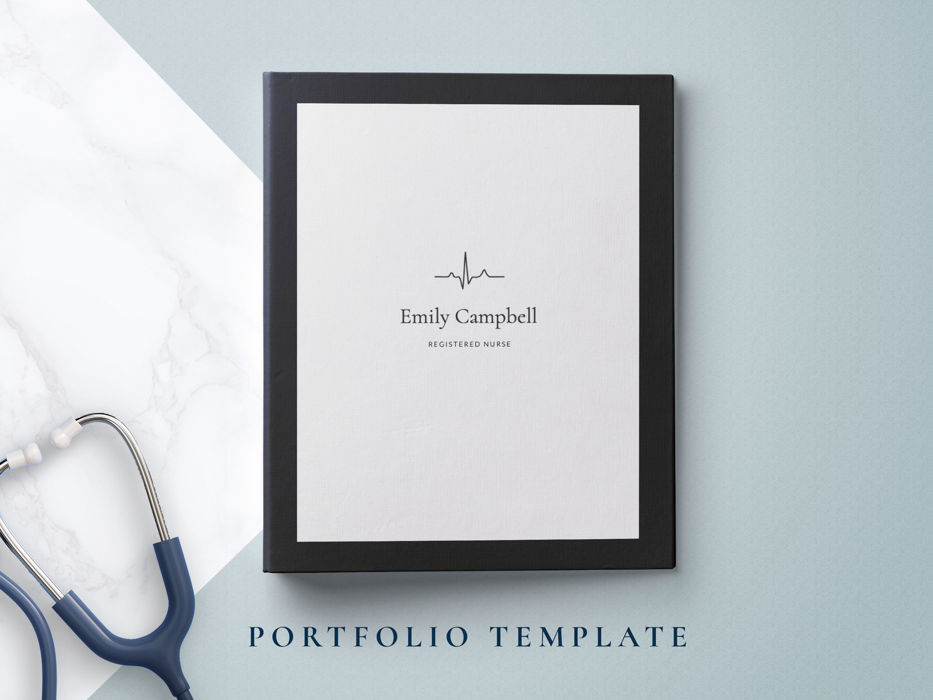 Nursing Portfolio Template for Google Docs & Word With Nurse Resume ...