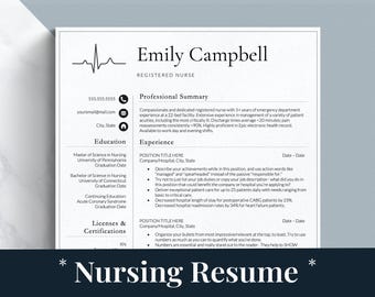 RN Resume Template Nurse, Nurse Resume Template Google Docs, Word ...
