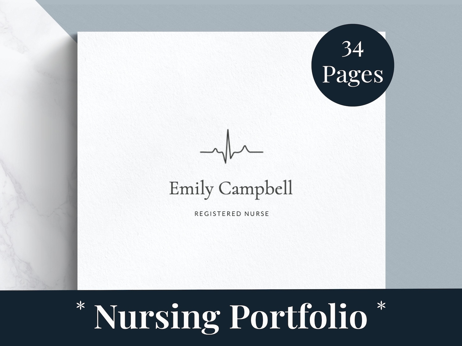 Nursing Portfolio Template for Google Docs & Word With 34 Pages ...