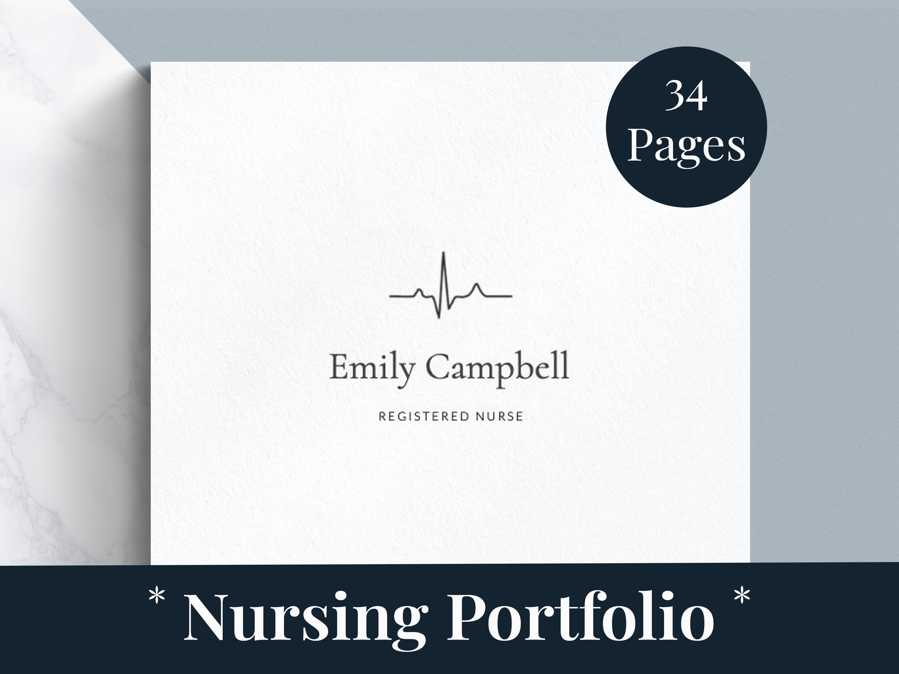 Nursing Portfolio Template for Google Docs & Word With 34 Pages ...