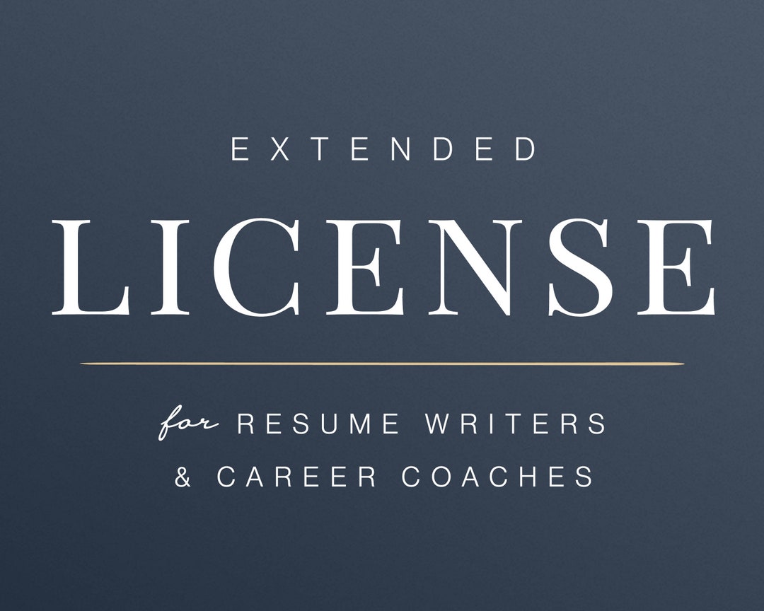 Extended License for Resume Writers and Career Coaches / Resume ...