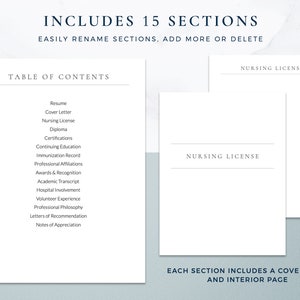 Nursing Portfolio Template for Google Docs & Word With ATS Friendly ...