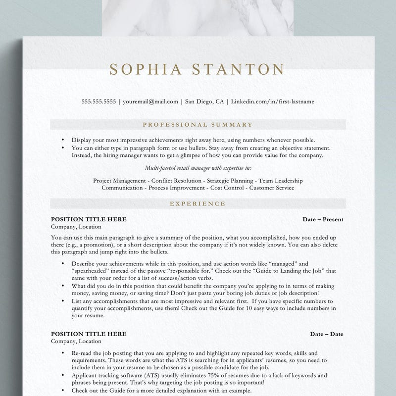 Executive Admin Template - Etsy UK