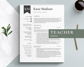Minimalist Resume Template Word Digital Stationery Resume - Etsy