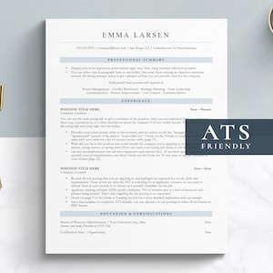 Cv Template - Etsy