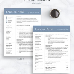 Executive Resume Template | Professional Resume Template for Word ...