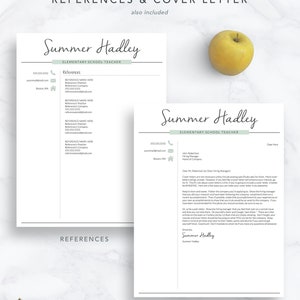 Teacher Resume Template for Word and Pages | 1, 2 & 3 Page Teacher ...