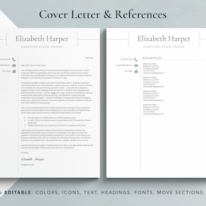 Teacher Resume Template for Google Docs, Word & Pages | Substitute ...