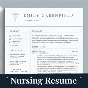 Nurse Resume Template for Google Docs, Word, Pages | Registered Nurse ...