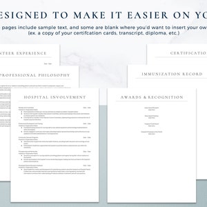 Nursing Portfolio Template for Google Docs & Word With ATS Friendly ...