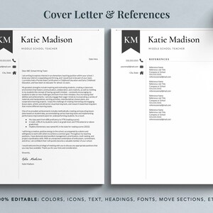 Elementary School Teacher Resume Template for Google Docs, New Teacher ...