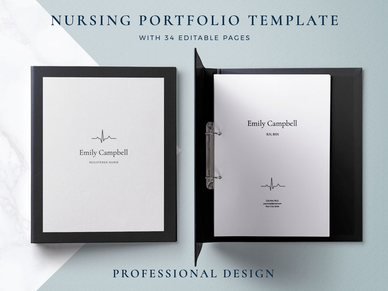 Nursing Portfolio Template for Google Docs & Word With 34 Pages ...