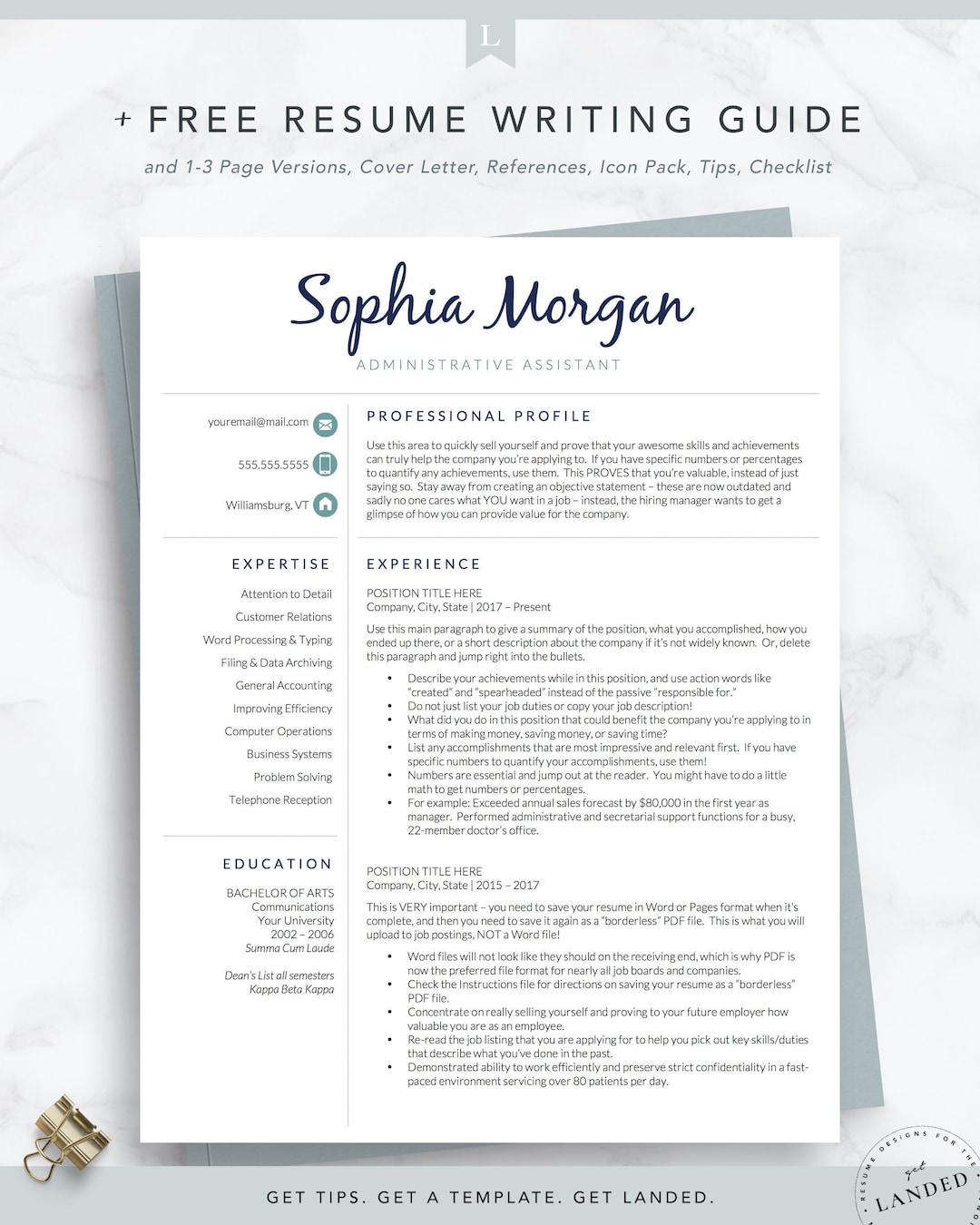 Executive Assistant Resume Template For Word And Pages 1 2 Etsy executive-assistant-resume-template-for-word-and-pages-1-2-etsy