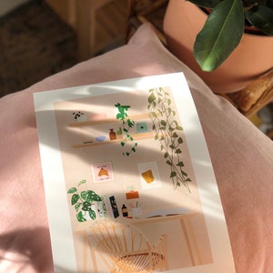 Decor Illustration Print,fashion Illustration,girly Print,digital Art ...