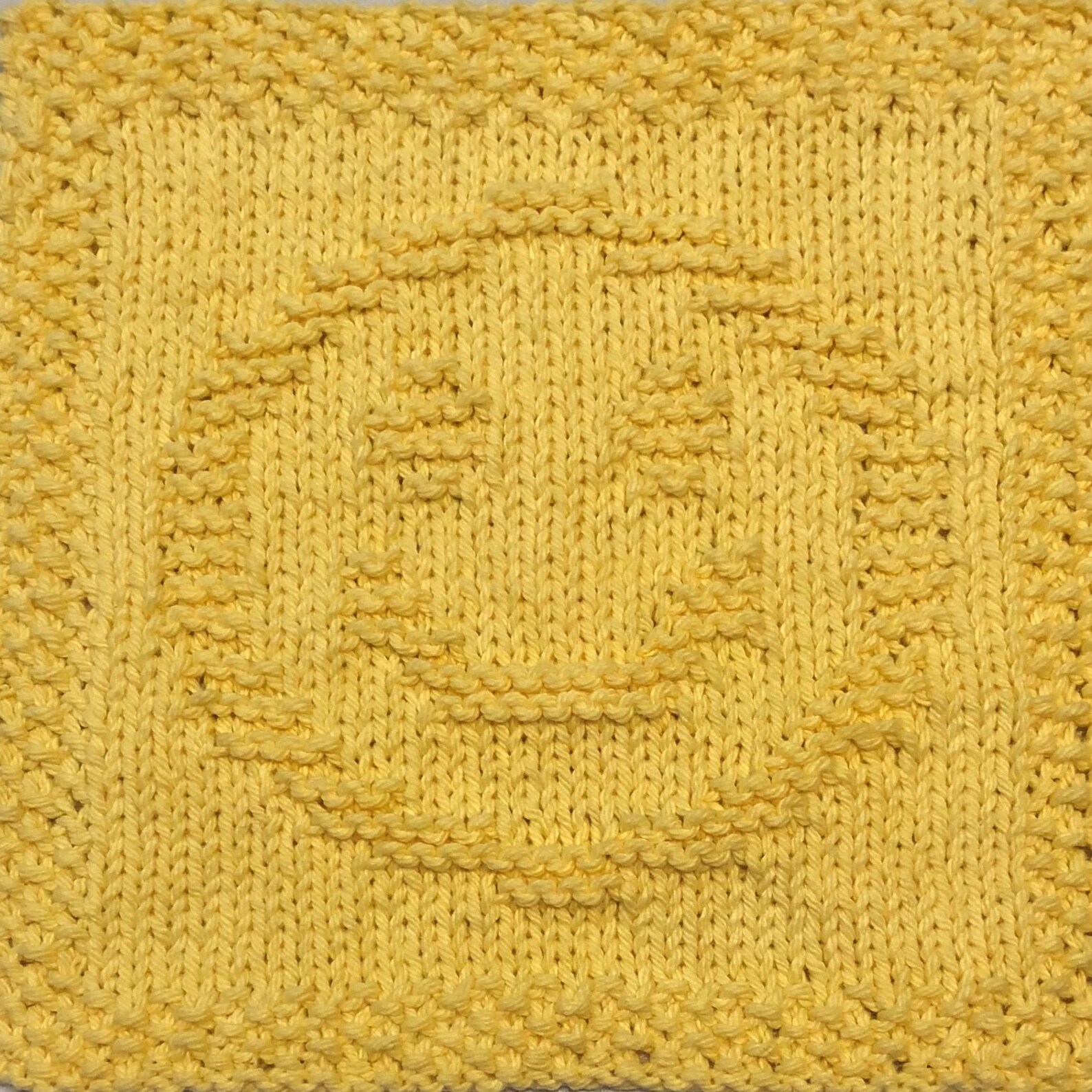 Smiley Face Knit Dishcloth Pattern Only *PDF Digital Download* - Etsy