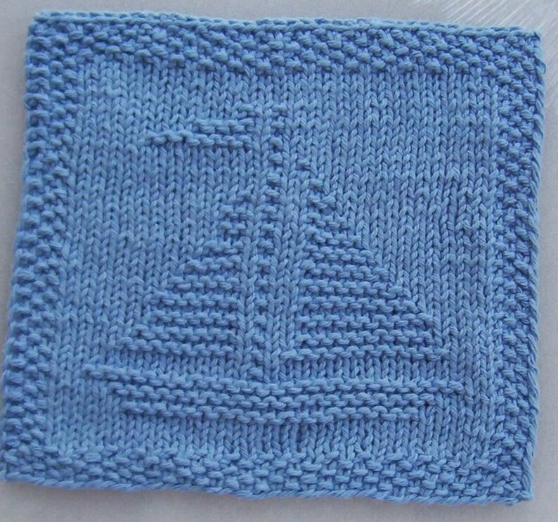 Sailboat Knit Dishcloth Pattern Only PDF Digital Download - Etsy