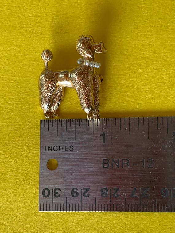 Poodle Pin, 14K Gold, Marked, 1950s - Gem