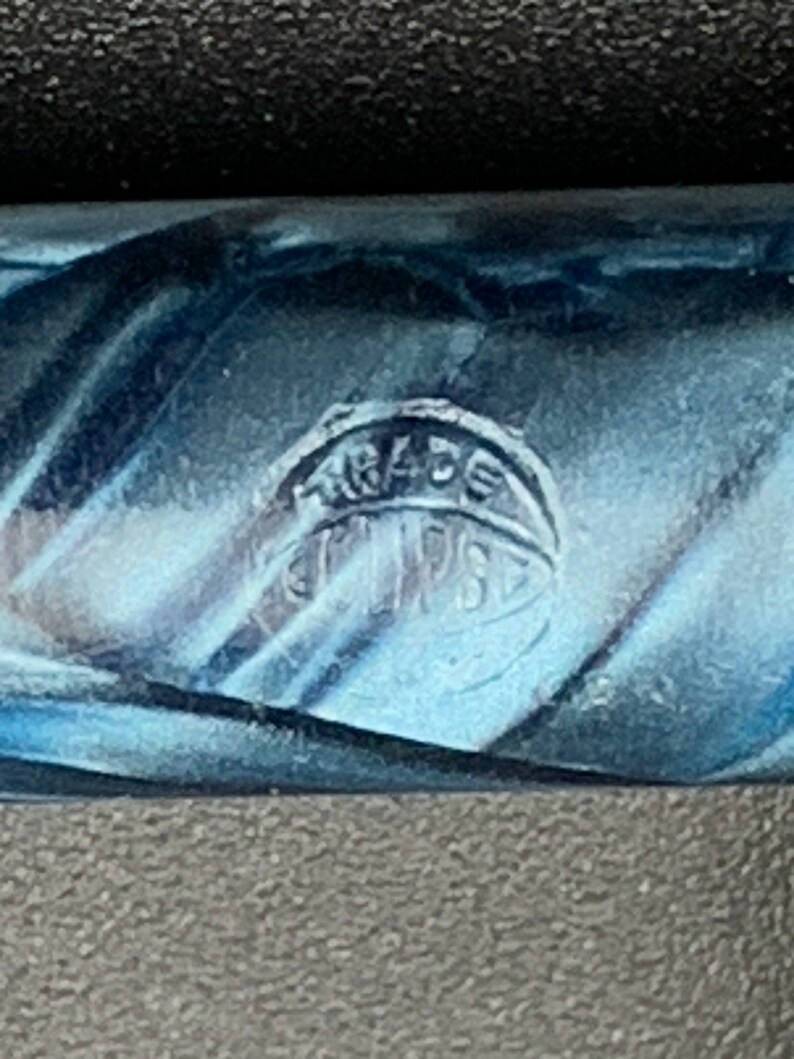Eclipse Streamline Fountain Pen, Marbled Iridescent Blue, USA - Etsy