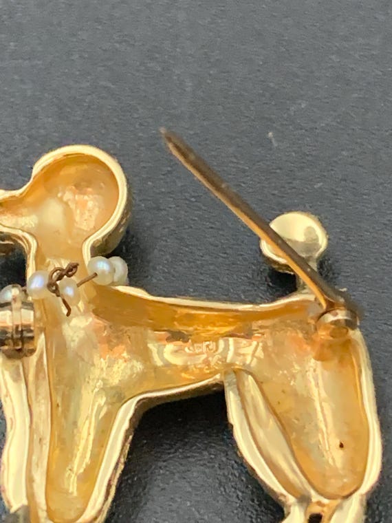 Poodle Pin, 14K Gold, Marked, 1950s - Gem