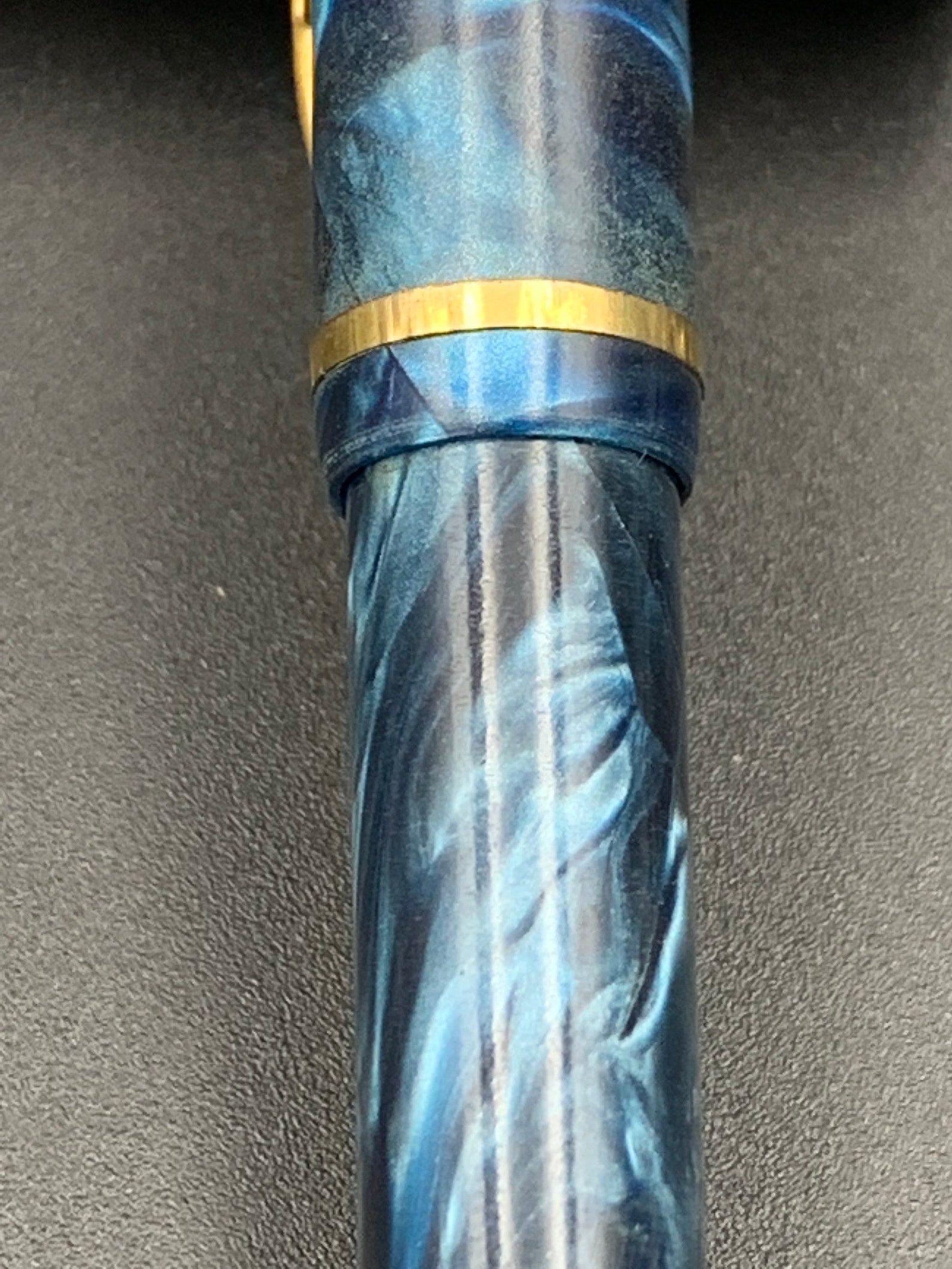 Eclipse Streamline Fountain Pen, Marbled Iridescent Blue, USA - Etsy