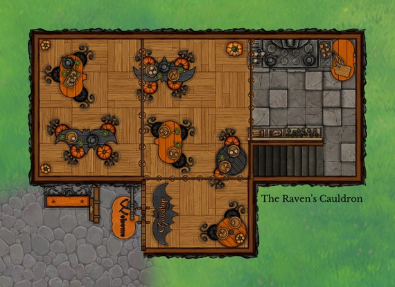 Dungeons Dragons Digital Map Battle Map Vampire Witch Tea - Etsy