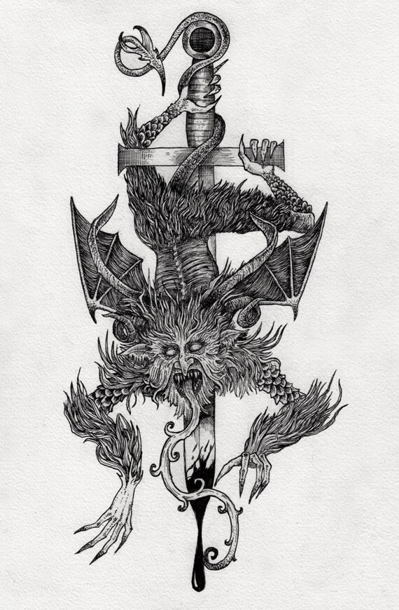 Demon Dagger A3 Print | Etsy