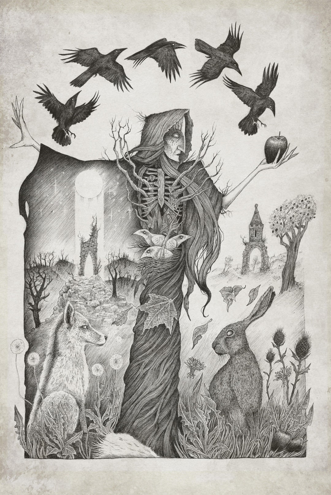 The Crone A3 Sized Art Print - Etsy