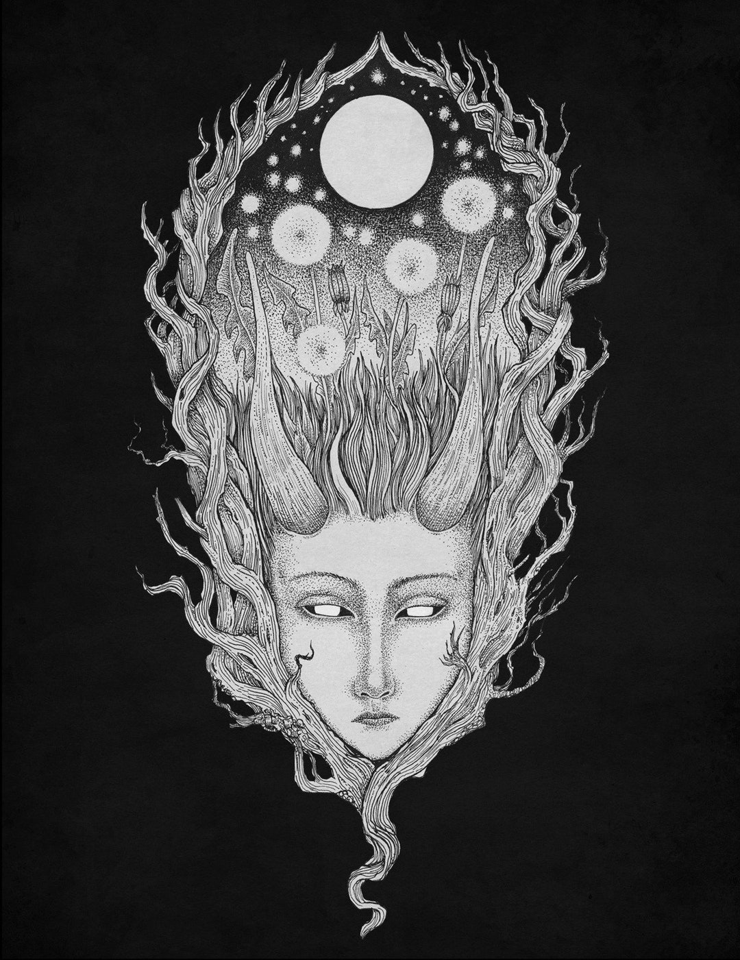 Dandelion Head A3 Sized Print. - Etsy